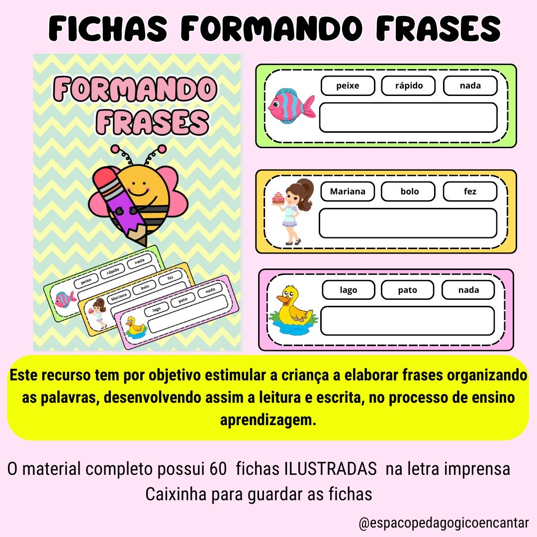 Formando frases – Espaço Pedagógico Encantar