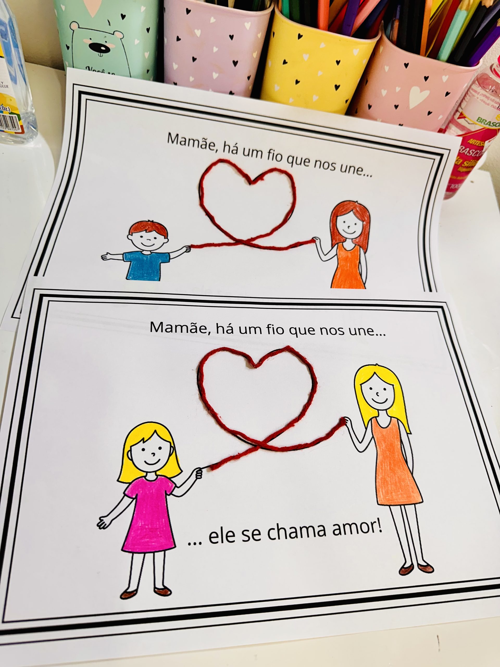 ATIVIDADE INTERATIVA DIA DAS MÃES- Mamãe, há um fio que nos une… ele se ...
