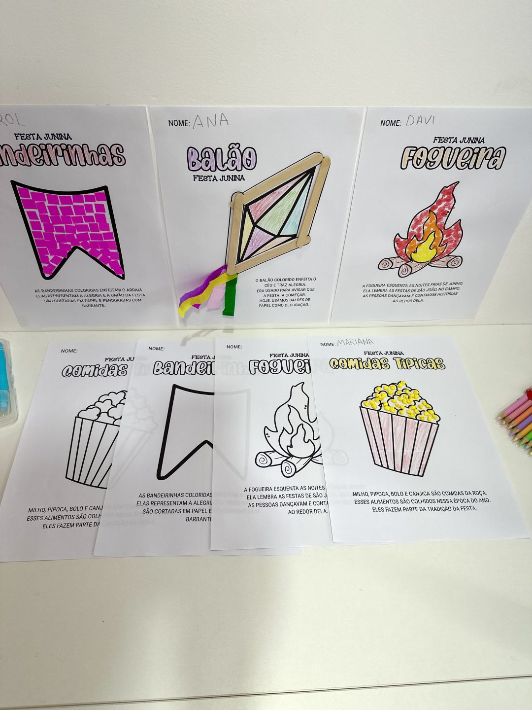 ATIVIDADES ARTES - FESTA JUNINA - Espaço Pedagógico Encantar